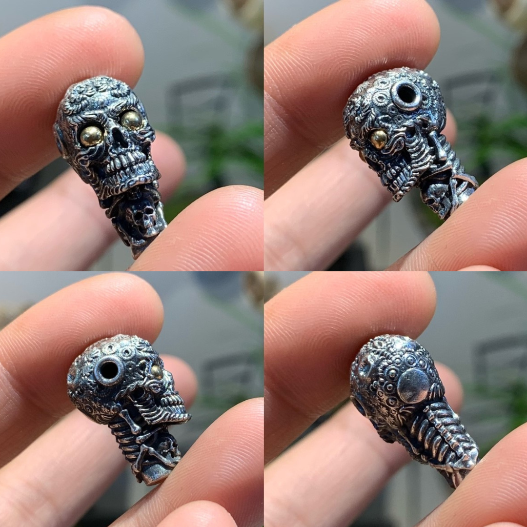 Horned Satan Skull Mala Chain Necklace – Holy Buyble