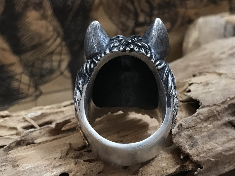🐺 Pack Leader Wolf Ring – Holy Buyble