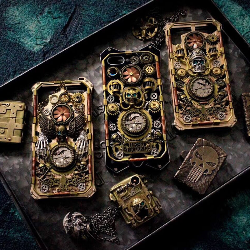 Custom Made Steampunk Skull Phone Case – Holy Buyble