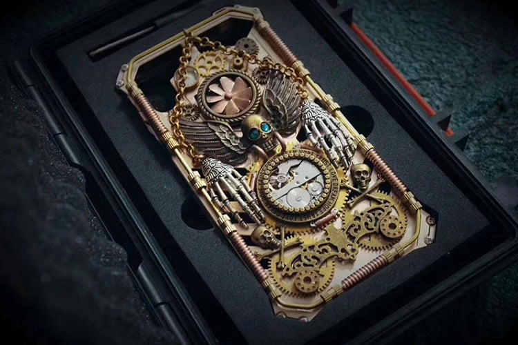 Custom Made Steampunk Skull Phone Case – Holy Buyble